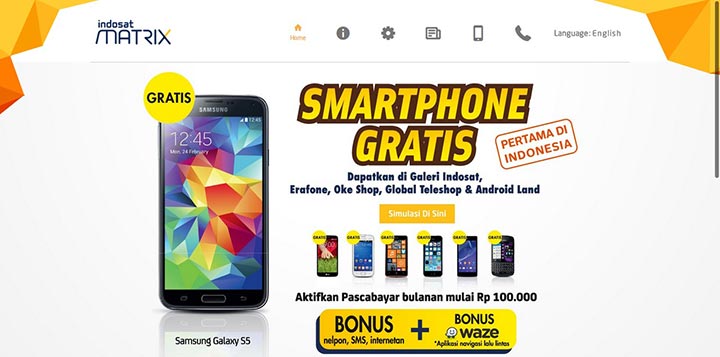 Indosat Matrix luncurkan program pascabayar gratis handphone