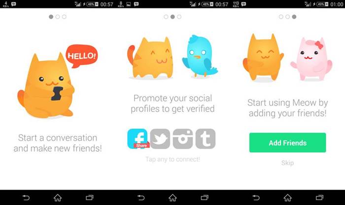 Cari jodoh dengan aplikasi chatting Meowchat (Review)