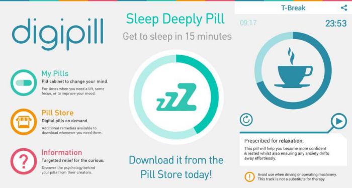 Daftar aplikasi untuk relaksasi