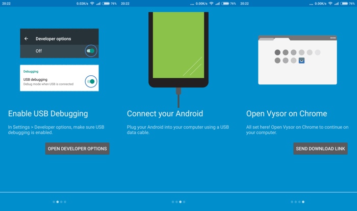 Kontrol smartphone Android kamu melalui komputer dengan Vysor