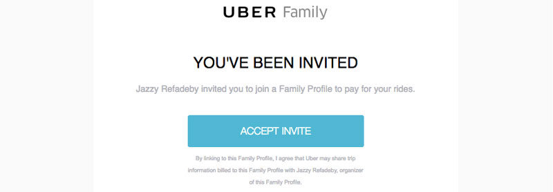 Uber Luncurkan Fitur Family Profile