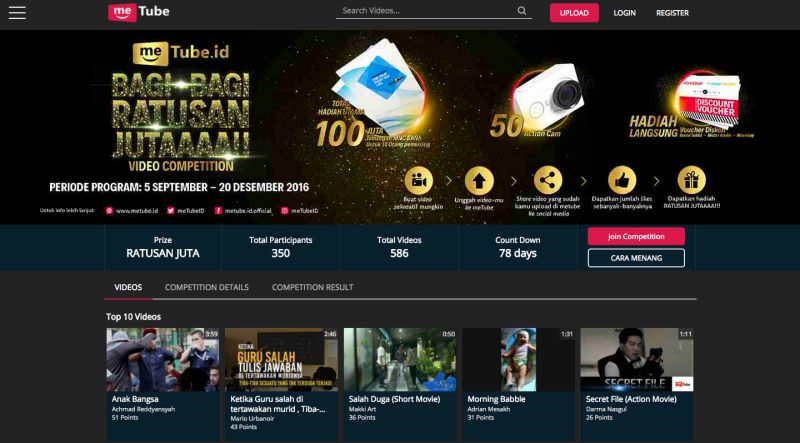 Kompetisi Video meTube Berhadiah Ratusan Juta Rupiah