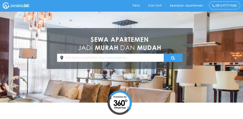 Jendela360 Andalkan Kamera 360 Derajat untuk Tawarkan Apartemen